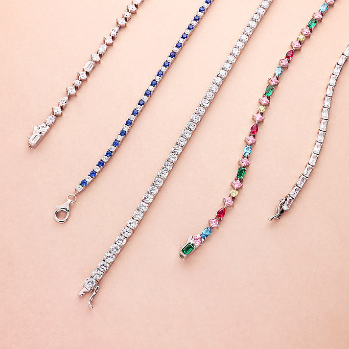 Sterling Silver Cubic Zirconia CZ Tennis Bracelet #B353-01 – BERRICLE