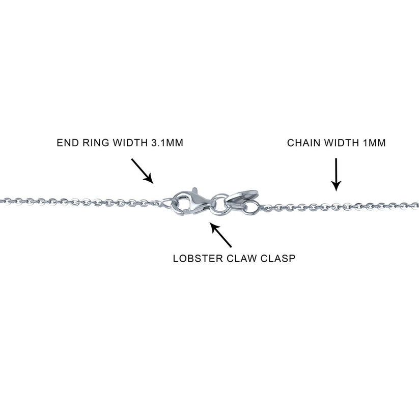 Italian Sterling Silver Fashion Rolo Chain Necklace #C066-SSR – BERRICLE